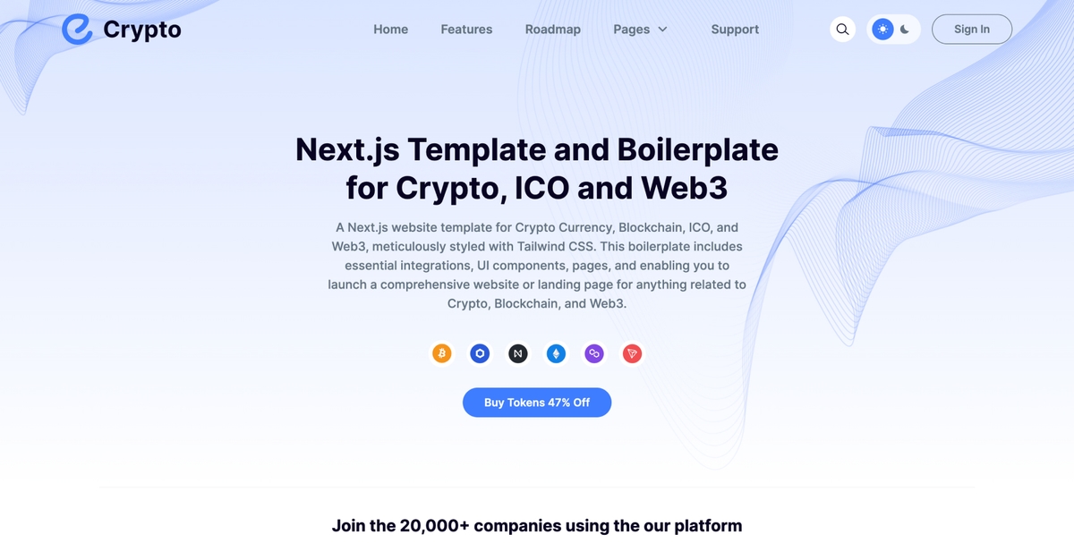 Crypto Nextjs Template For Crypto Blockchain And Web3 Nextjs