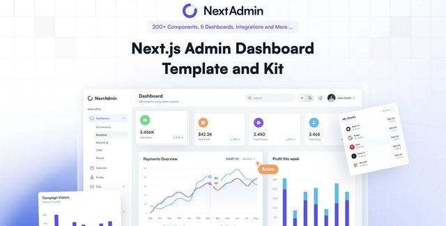 Next.js Dashboard Templates: Charts, UI Kits, & More