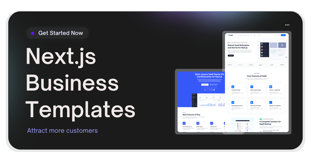Next.js Business Website Templates