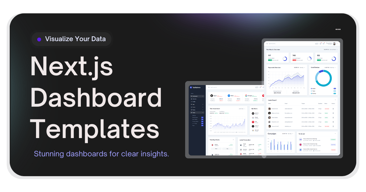 Next.js Dashboard Templates: Charts, UI Kits, & More