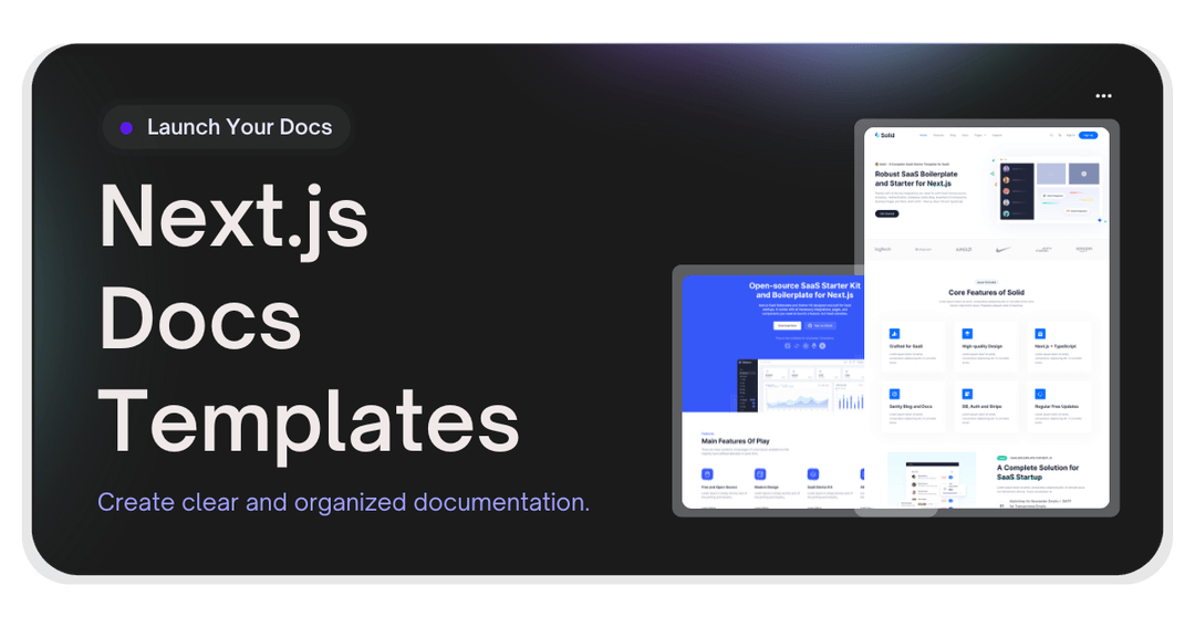 Next.js Documentation Website Templates