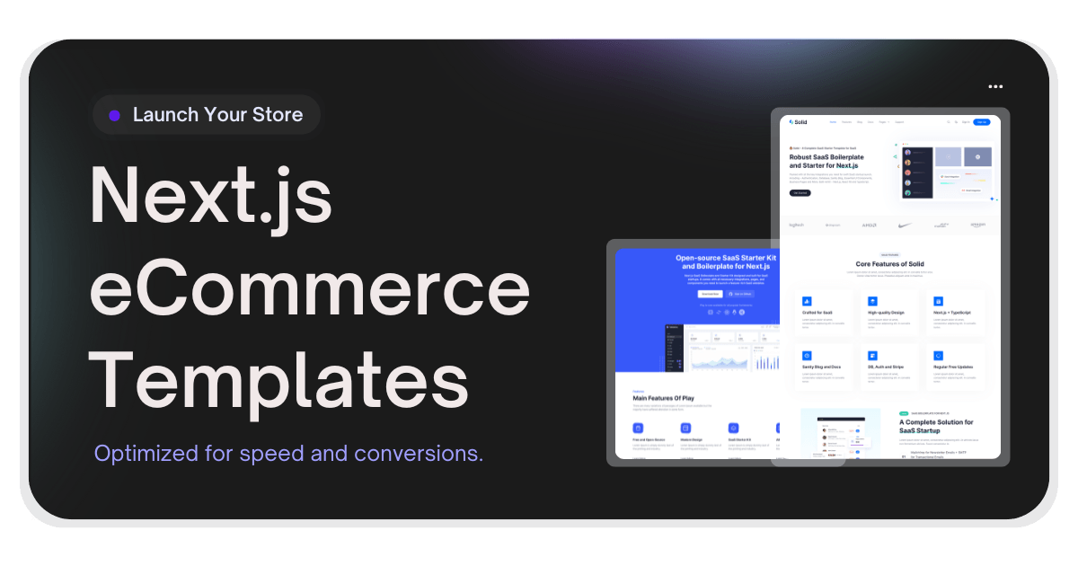 Next.js E-commerce Templates for Scalable Online Stores