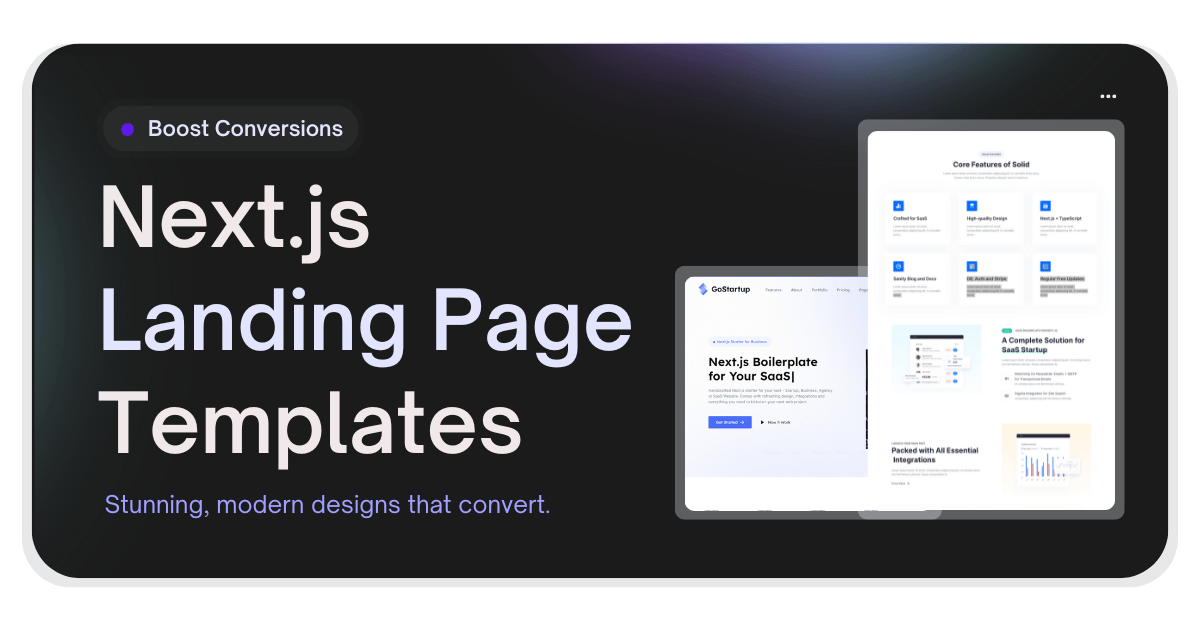 Next.js Landing Page Templates: Minimalist, Startup, SaaS and More