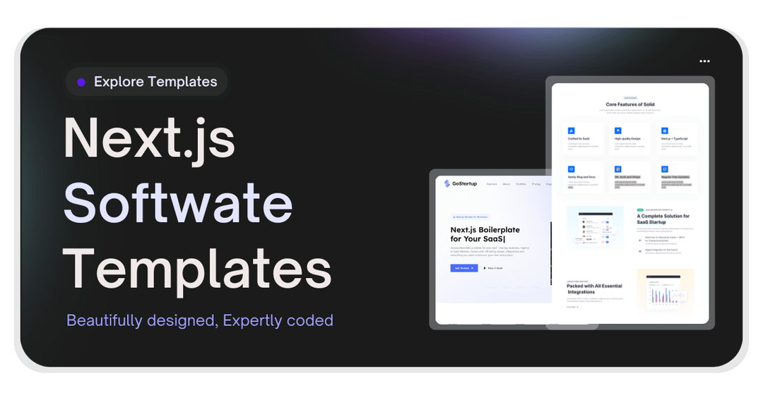 Next.js Software Website Templates